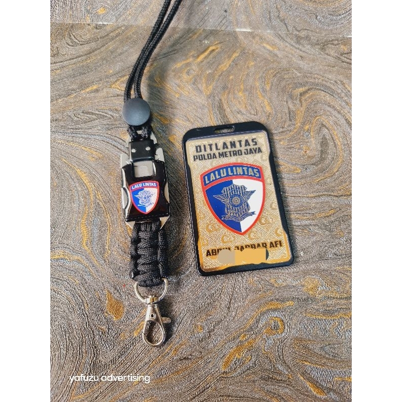 Jual lencana id card plat lanyard holder custom logo lantas korlantas ...
