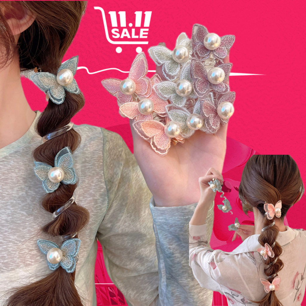 Jual Chicbags-[READY]Hadiah Lebaran Ikat rambut baru spiral kupu-kupu ...