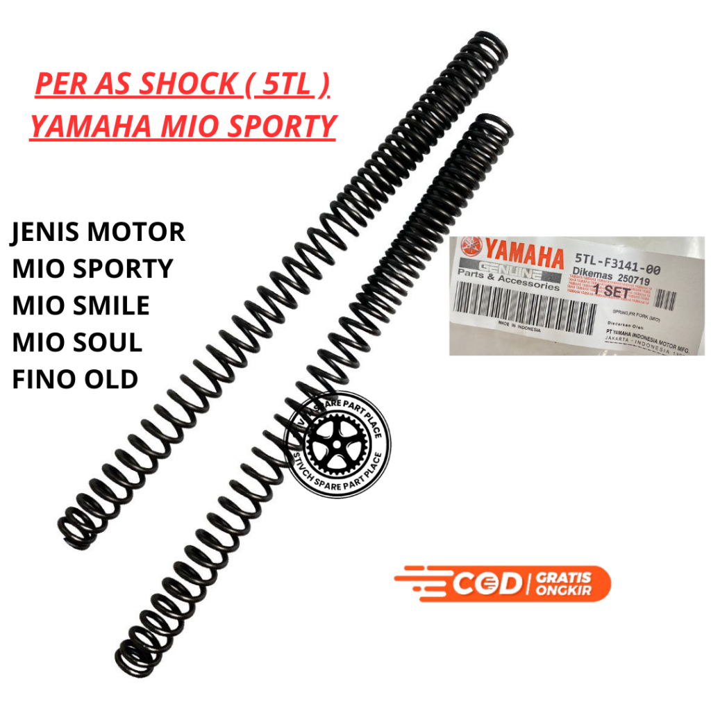 Jual PER SHOCK DEPAN YAMAHA MIO SPORTY/MIO SMILE/MIO SOUL/FINO KARBU ...