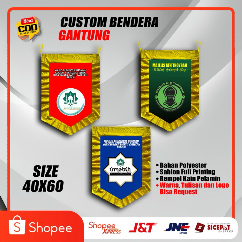 Jual BENDERA VANDEL, BENDERA GANTUNG COSTUM | Shopee Indonesia