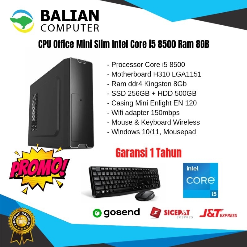 Jual CPU/Mini PC Intel Core i5 8500 Ram 8GB SSD + HDD Garansi 1 Tahun ...