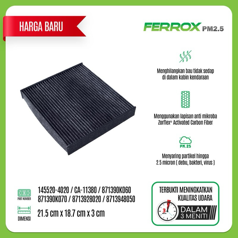 Jual Ferrox Filter Kabin Toyota Innova Zenix | Shopee Indonesia
