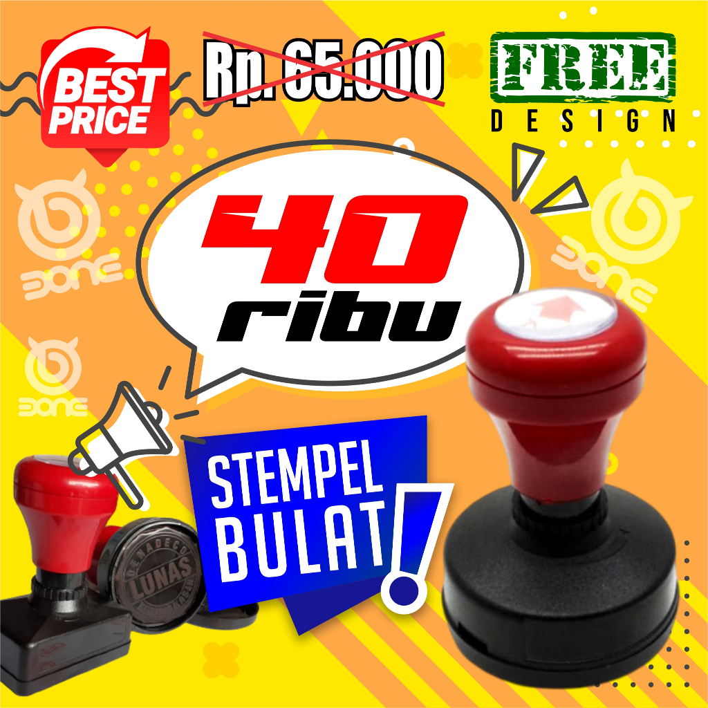 Jual CAP STEMPLE STAMPLE BENTUK BULAT 2-3 WARNA | Shopee Indonesia