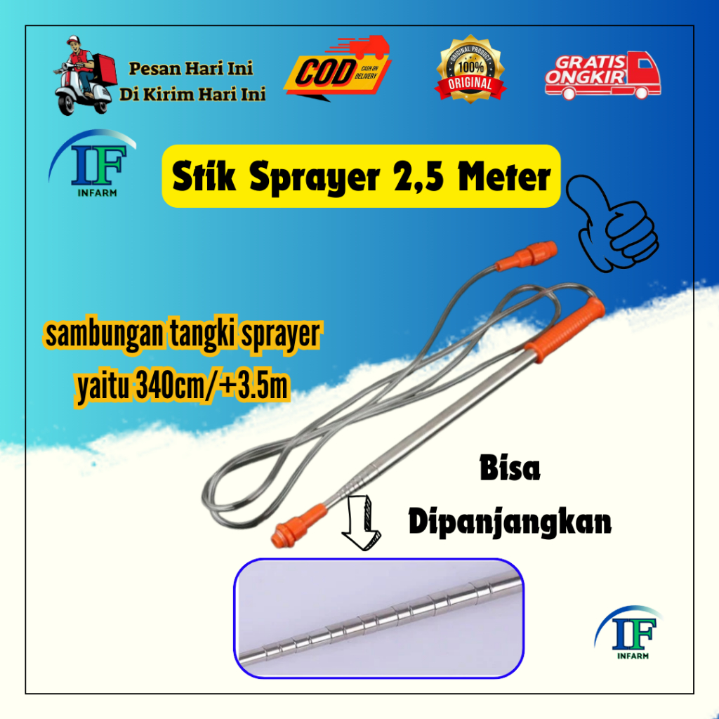 Jual Stik Sprayer Elektrik Panjang 3.5 Meter Warna oren INNFARM ...