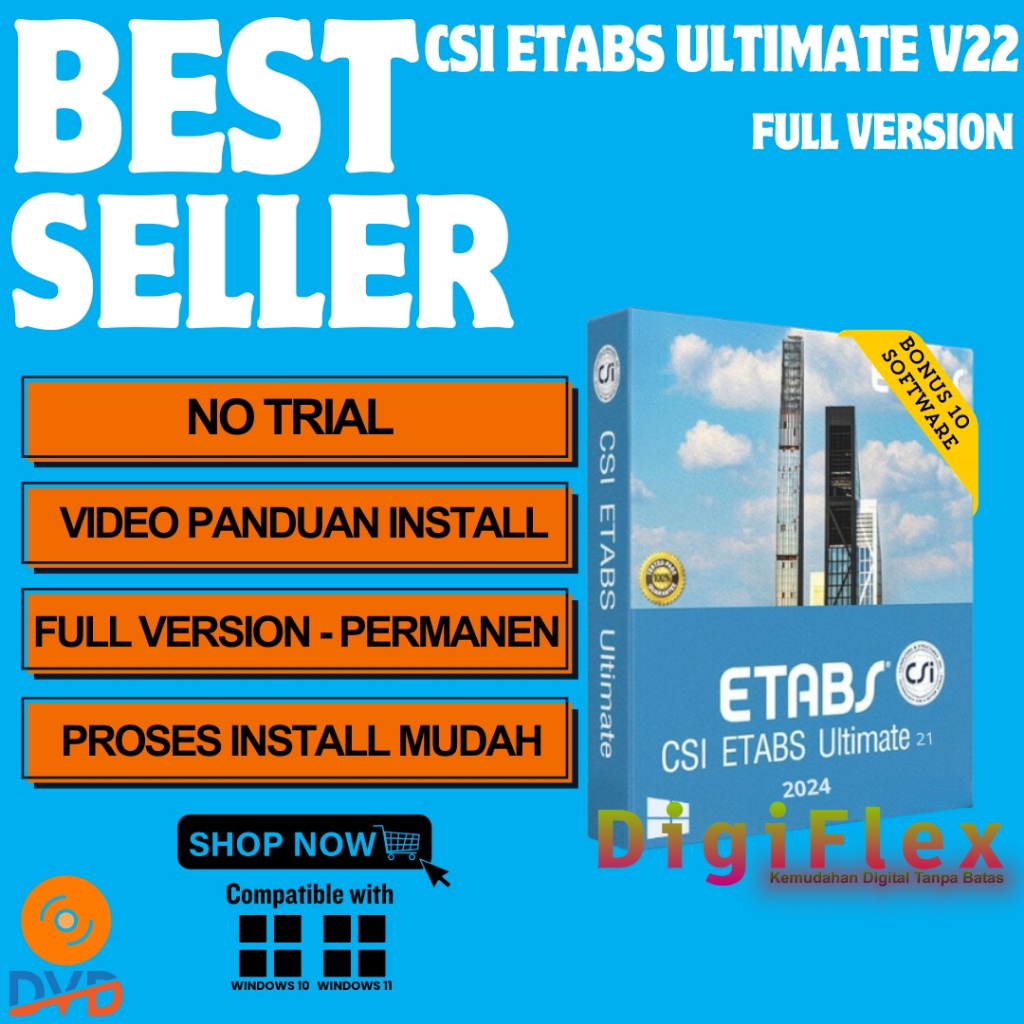Jual Etabs v22 terbaru full aktivasi | Video Install | Windows | Full Version | Lifetime ...