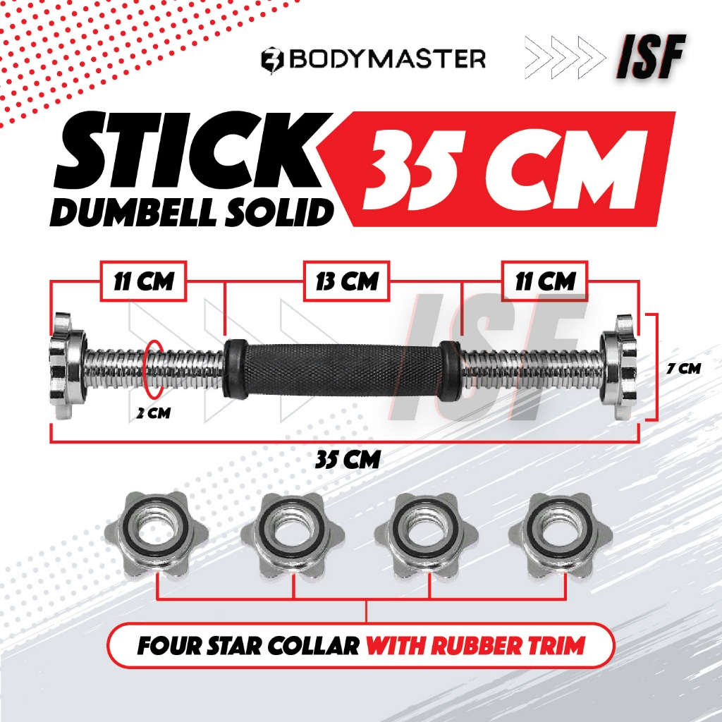 Jual Stik Pendek Lurus Dumbel Dumbell Barbel Barbell Stick 35cm SOLID ...