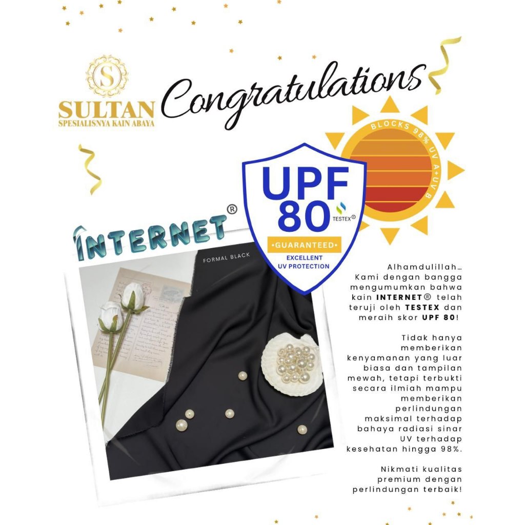 Jual KAIN ABAYA SULTAN POLOS INTERNET ANTI UV COOLSOFT UPF 80 - KAIN GLOSSY | Shopee Indonesia