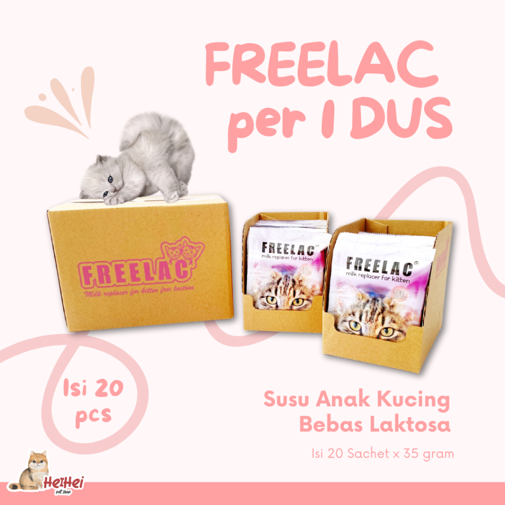 Jual Freelac Milk Replacer Kitten 20 gr 1 Pack (20+2 Pcs Free) -Susu ...