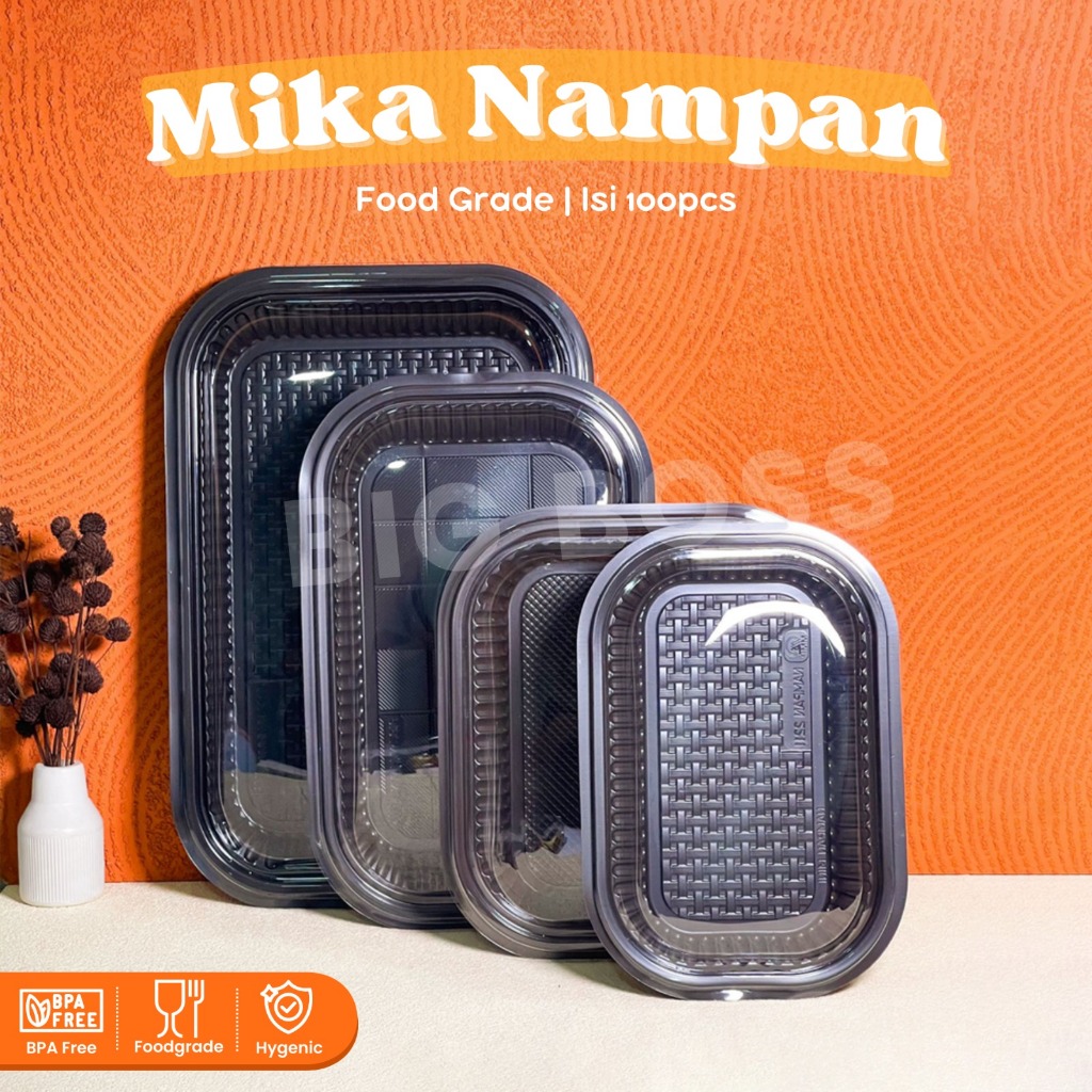 Jual [10PCS] Mika Tray Nampan Plastik Hantaran Kue Snack / Nampan Mika ...