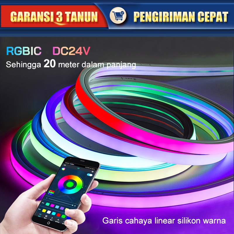 Jual Led strip Lampu Strip RGB Fleksibel Lampu Strip Kamar Tidur Kamar ...
