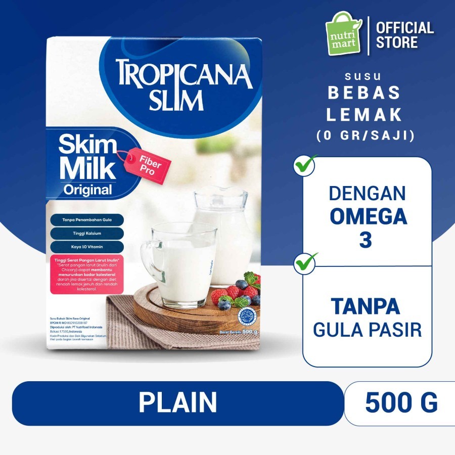 Jual Tropicana Slim Skim Milk Fiber Pro 500gr - Susu Turunkan ...