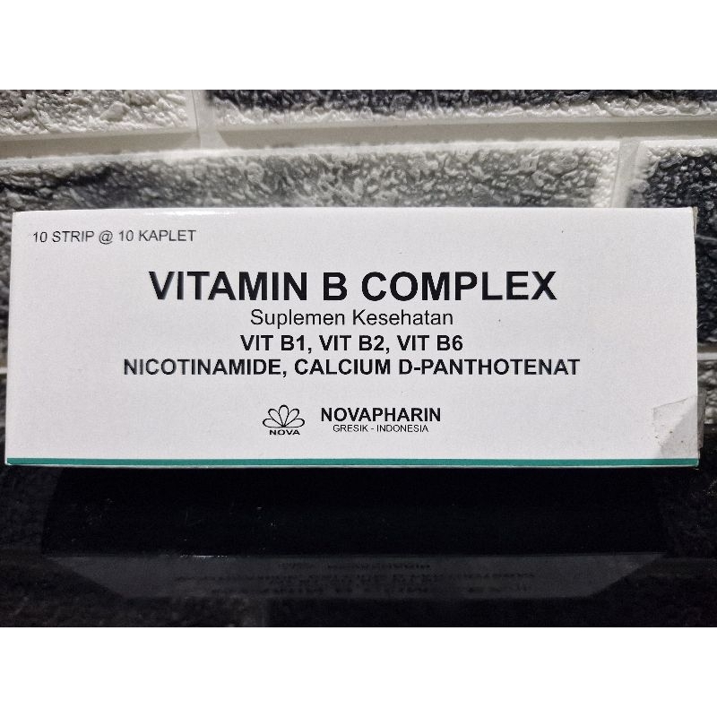 Jual VITAMIN B COMPLEX BOX ISI 100 KAPLET NOVAPHARIN | Shopee Indonesia