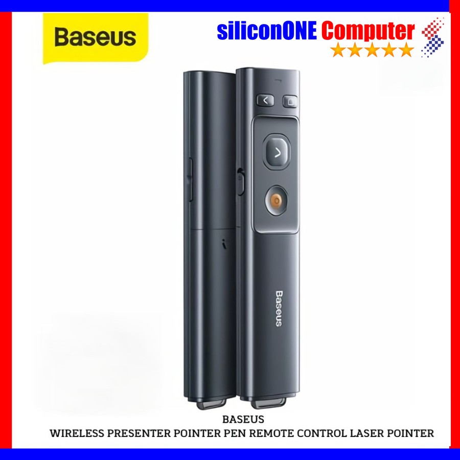Jual Baseus Wireless Presenter Pointer Pen Remote Control Laser Pointer Pen - Abu-Abu | Shopee ...
