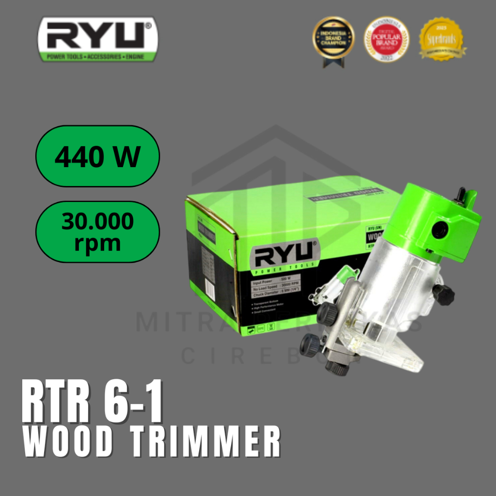 Jual RYU RTR 6-1 Wood Trimmer Mesin Router Trimmer Profil Kayu Wood ...