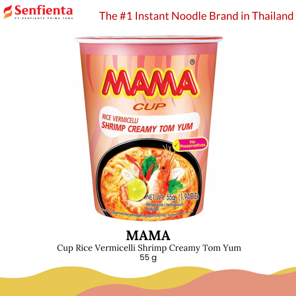 Jual MAMA Cup Rice Vermicelli Shrimp Creamy Tom Yum 55 gr | Shopee ...