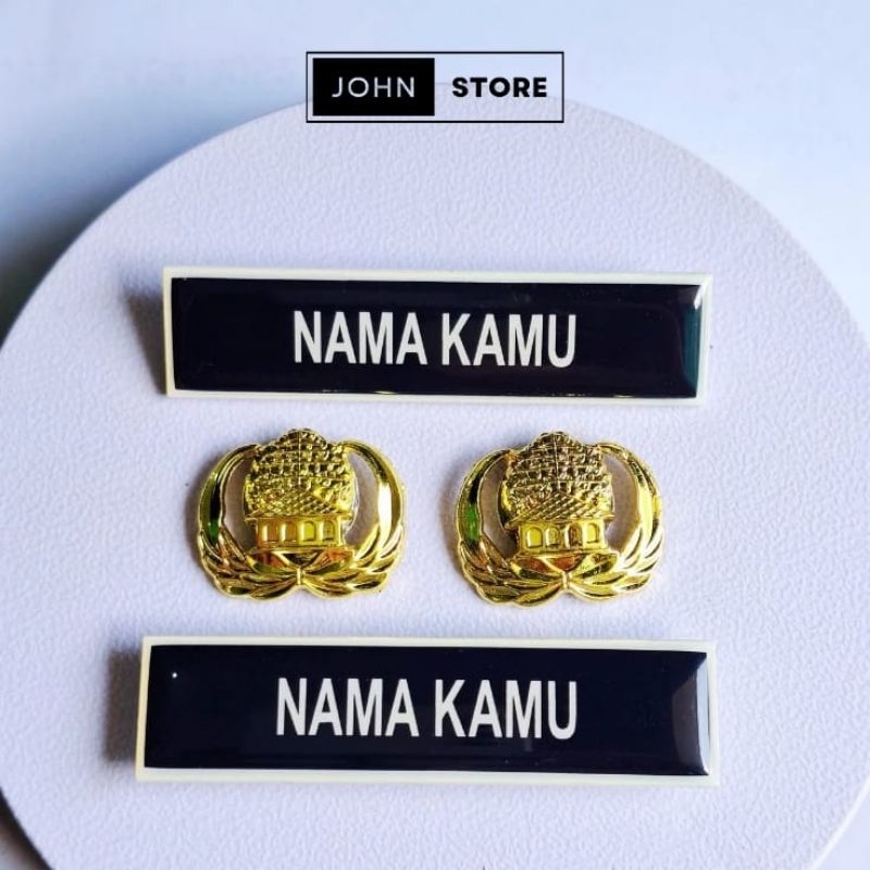 Jual Paket Name Tag Asn Papan Nama Plus Pin Korpri Terbaru | Shopee ...