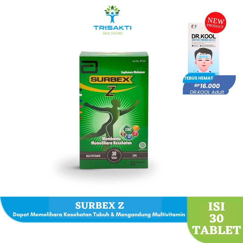 Jual SURBEX Z 1 BOX - 5 STRIP X 6 TABLET MULTI VITAMIN DAYA TAHAN TUBUH ...