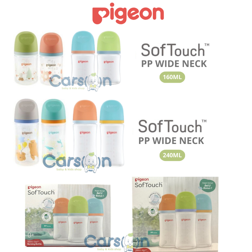 Jual Botol Susu Bayi Pigeon 160 ml |Pigeon Peristaltic Plus Wide Neck 160ml|Bottle Pigeon Wide ...