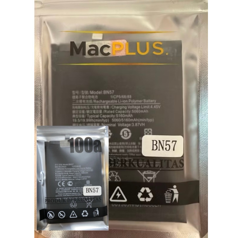 Jual baterai battery BN57 for poco X3 pro/X3 NFC original MacPlus ...