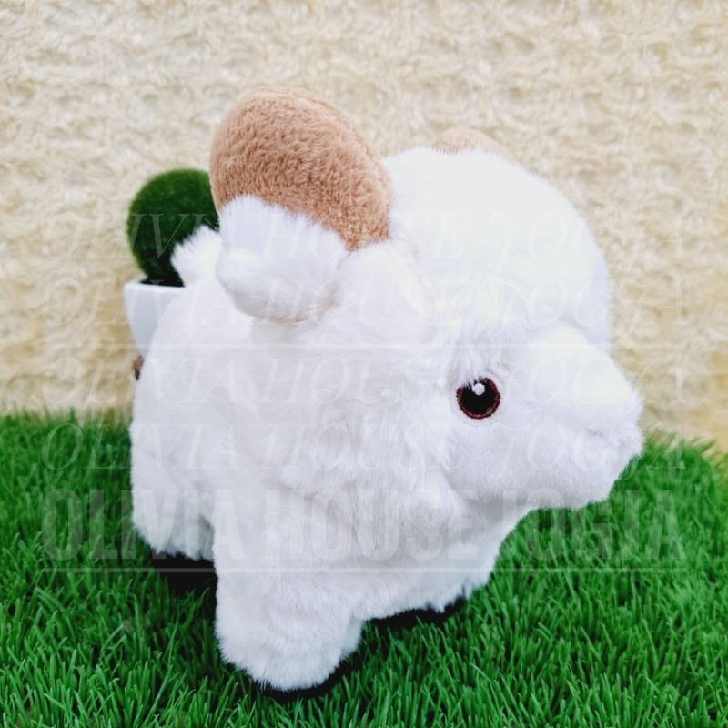 Jual Boneka Domba Putih Boneka Kambing Tanduk Boneka Domba Gembul ...
