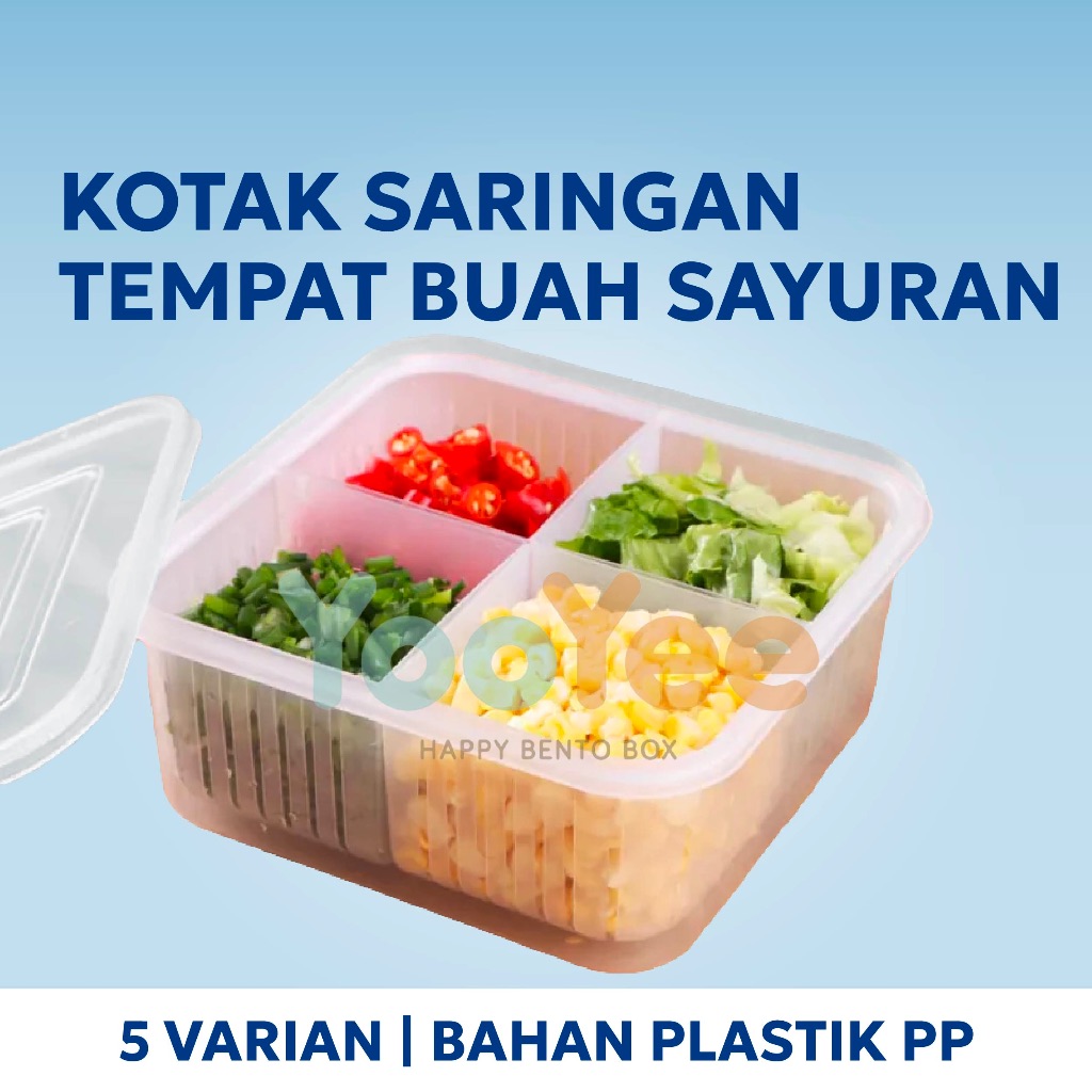 Jual Yooyee kotak saringan wadah bawang /tempat buah sayuran dengan ...