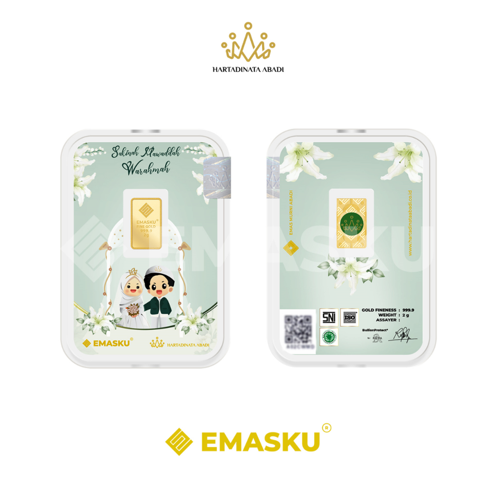 Jual Hartadinata Abadi EMASKU Moment Happy Wedding Samawa 2 Gram ...
