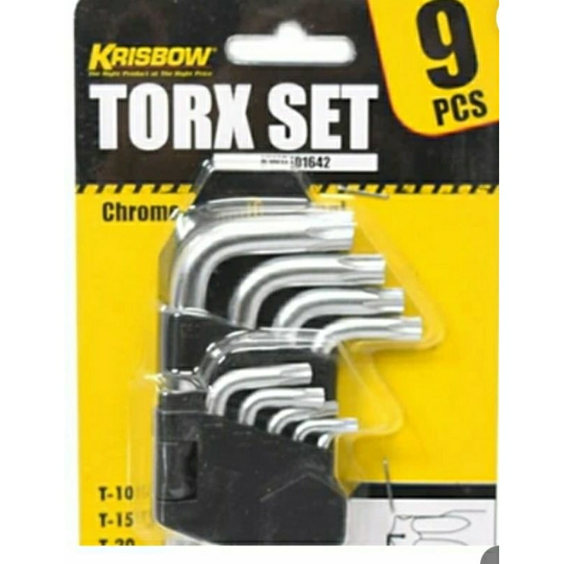 Jual Krisbow Set Kunci L Torx T10-t50 20 Cm 9 Pcs | Shopee Indonesia