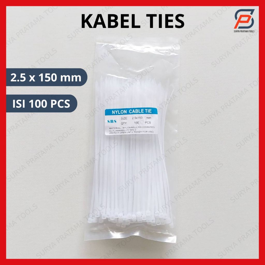 Jual Kabel Ties 15cm Kabel Tis 2.5cm x 150mm Nylon Cable Ties Tie 15 cm ...