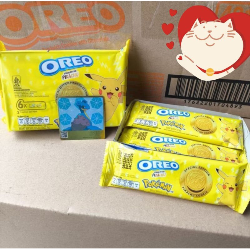 Jual oreo pokemon pikachu limited edition 166gr isi 6pak | Shopee Indonesia