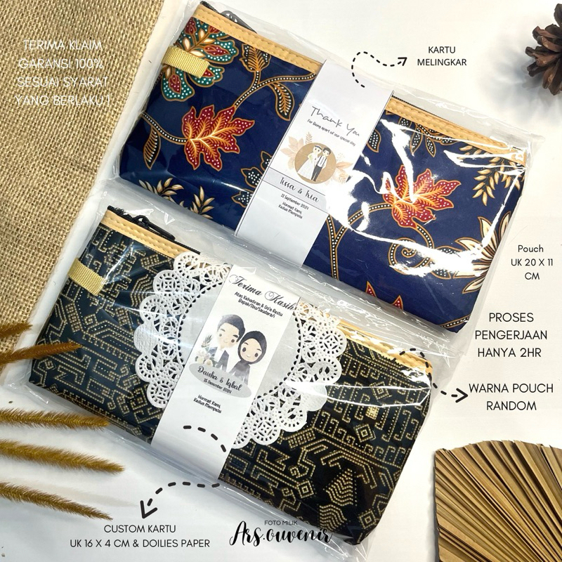 Jual (ISI 50PCS) Souvenir Pernikahan Dompet batik Khas Jogja Uk 20 x 11 cm KEMAS LENGKAP ...