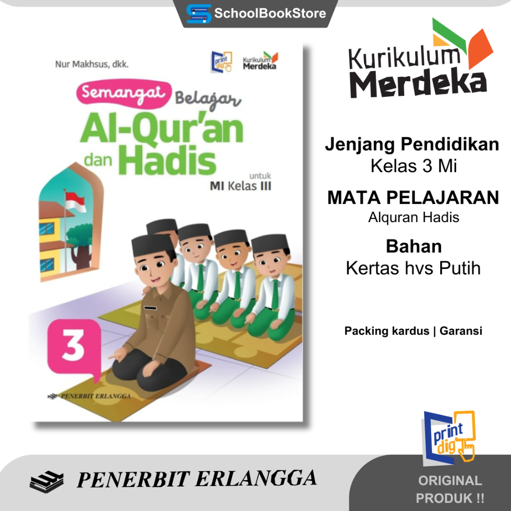 Jual Buku Semangat Belajar Al Quran Hadis Untuk Siswa Madrasah Ibtidaiyah Kelas 3 MI/SD ...