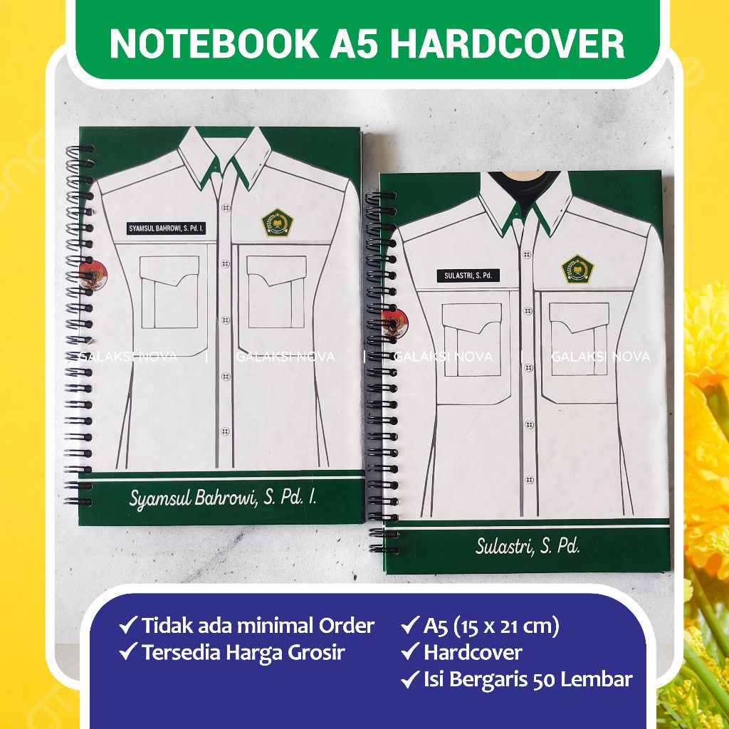 Jual NOTEBOOK KEMENAG | NOTEBOOK A5 HARDCOVER BERGARIS 100 HALAMAN [50 ...