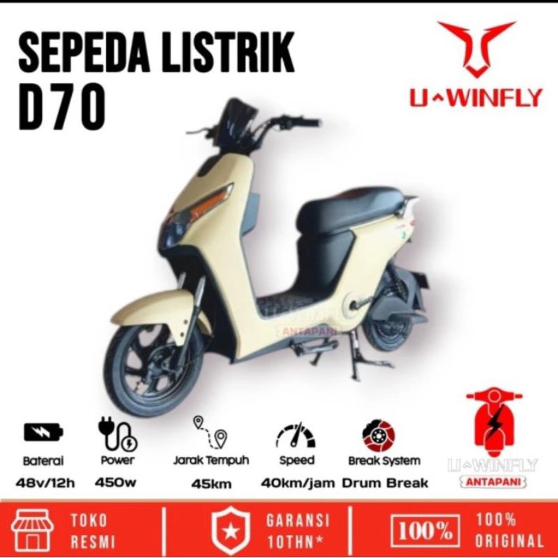 Jual Sepeda Listrik UWINFLY D70 ADV // D70 TERBARU Elektric Bike | Shopee Indonesia