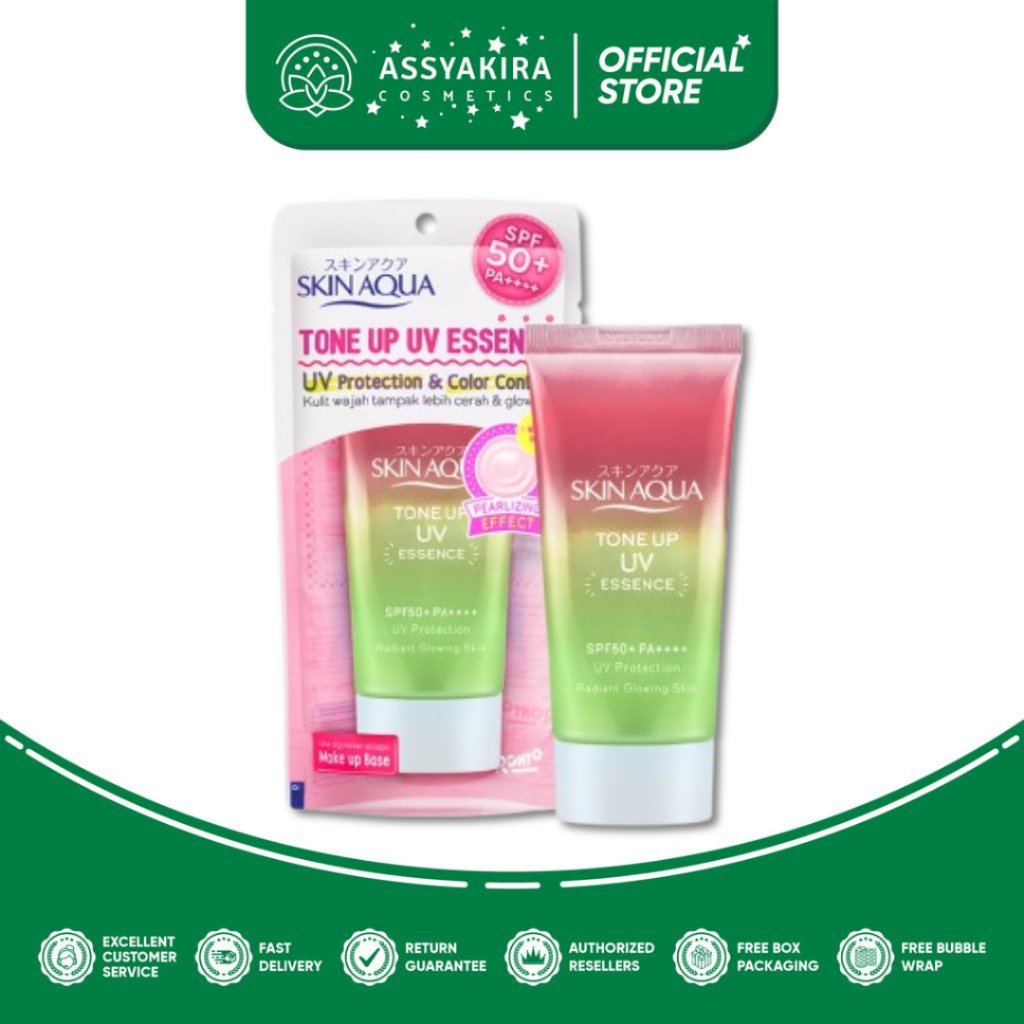 Jual Skin Aqua Tone Up UV Sunscreen Essence SPF 50+ PA++++ (Rose) - 40 ...