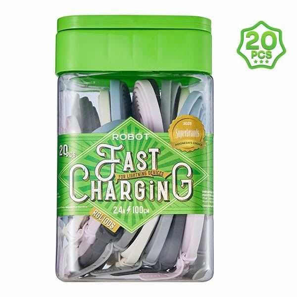 Jual Robot RGL100S RGL 100S Kabel Data Fast Charging LIGHTNING 2.4A 20 ...