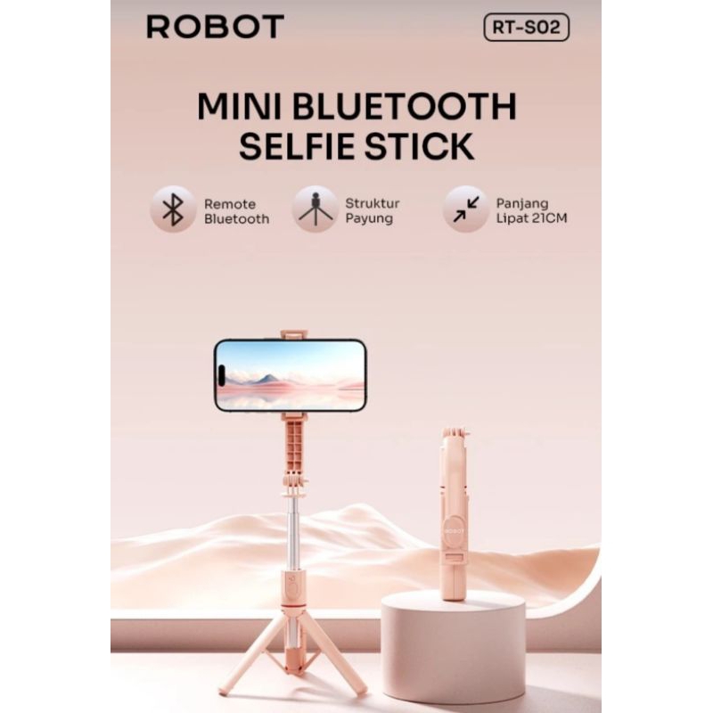 Jual Tripod Robot RT-S02 Pink Sets + Bluetooth Remote Control | Shopee ...