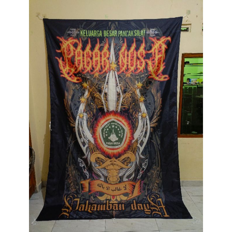 Jual BENDERA FULL PRINTING PAGAR NUSA//BISA PAKAI DESAIN SENDIRI//BISA ...