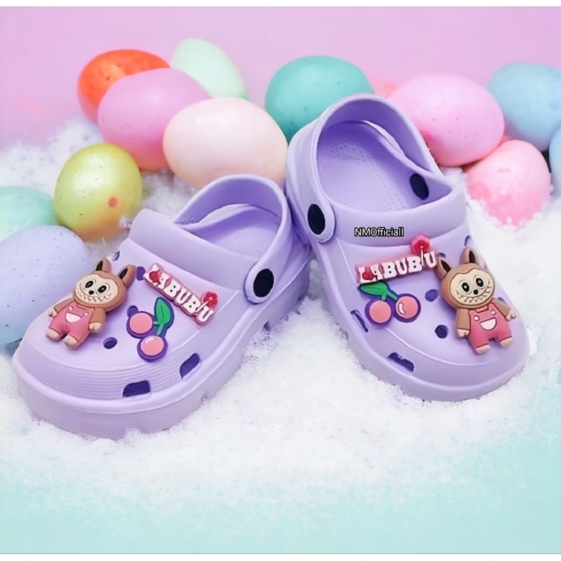 Jual Sendal Anak Perempuan Labubu Tali Belakang Sendal Baim Fuji Anak ...