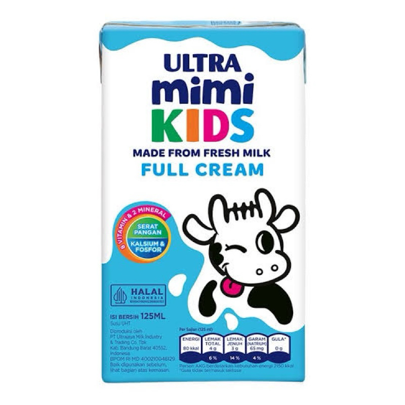 Jual Susu Ultra Mimi Full Cream 125 ML ( Setengah Dus isi 20 ) | Shopee ...