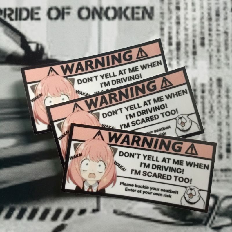 Jual sticker warning anime. sticker warning jdm | Shopee Indonesia