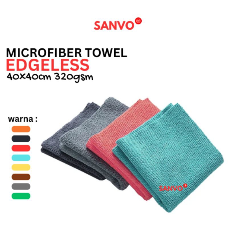 Jual Sanvo Kain Lap Microfiber EDGELESS 40x40CM 320GSM Premium Quality ...