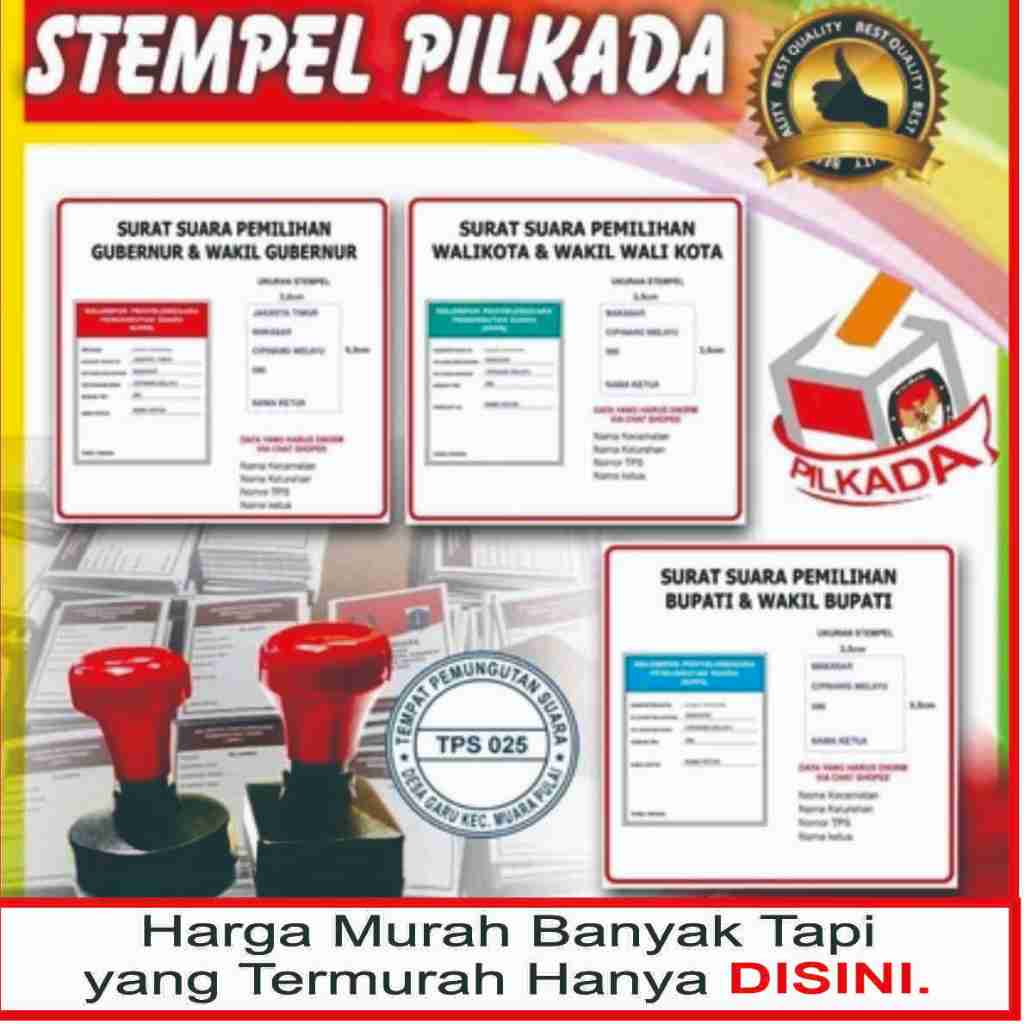 Jual Stempel Pilkada 2024, Stempel Surat Suara, Stempel TPS, Stempel ...