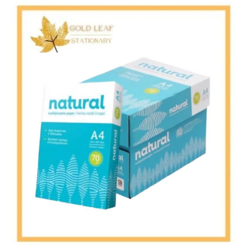 Jual Gold Leaf - Kertas HVS A4 Natural 70gsm DUS (Isi 5 Rim) | Shopee Indonesia