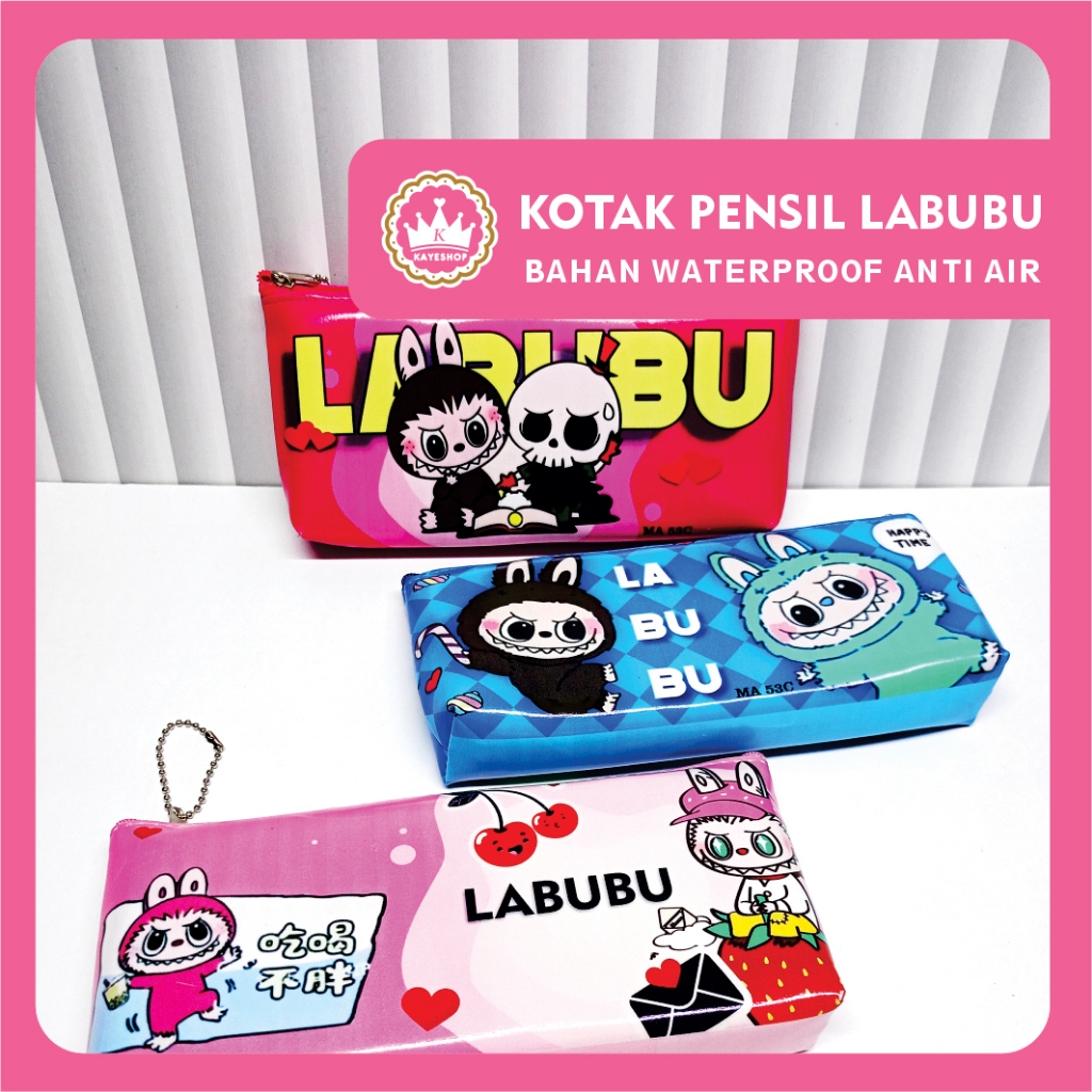 Jual Kotak Pensil Labubu Waterproof Anti Air Tempat Pensil Resleting ...