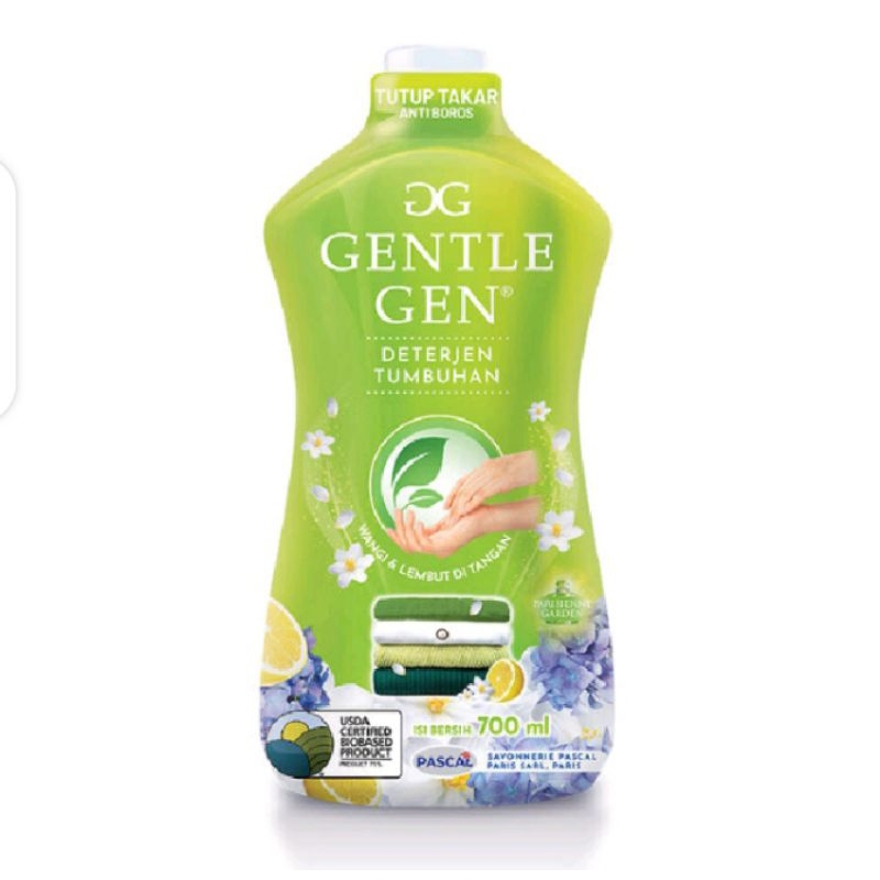 Jual GENTLE GEN DETERGEN CAIR BOTOL 700ml LIQUID PARISIENE GARDEN HIJAU ...