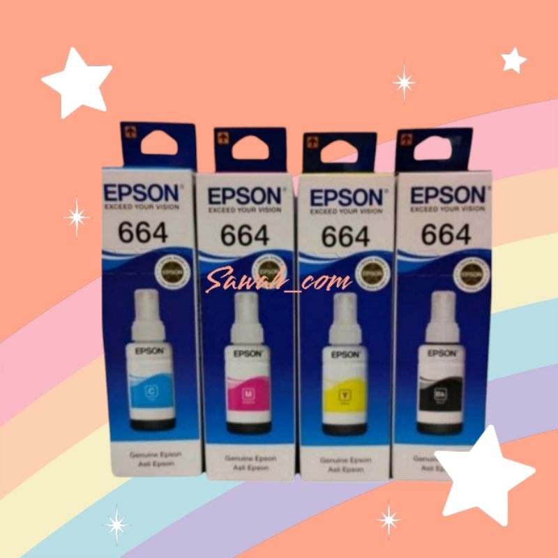 Jual TINTA EPSON 664 BLACK AND COLOR FOR PRINTER L100 L110 L120 L200 ...