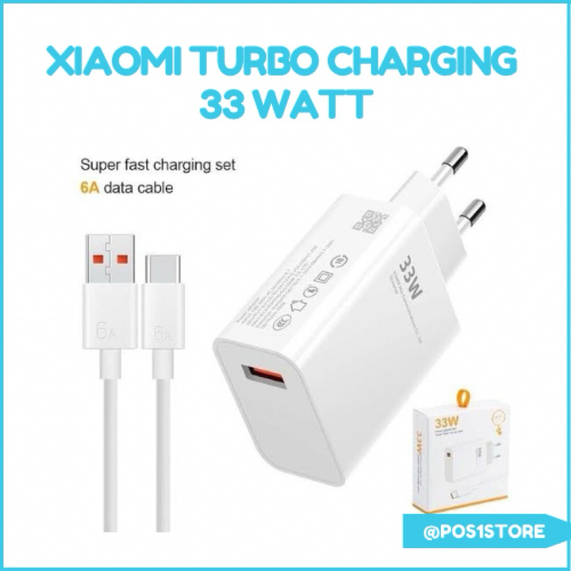 Jual XIAOMI CHARGER 33 WATT TURBO CHARGING TYPE-C & MICRO | Shopee ...