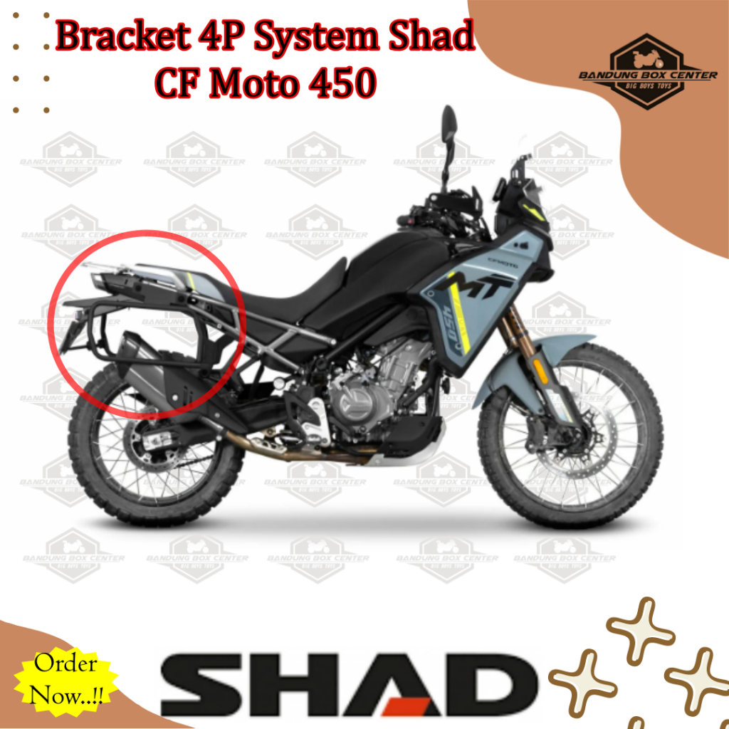 Jual Bracket Breket Shad 4P System CF Moto 450 MT Bracket 4P Shad CF ...