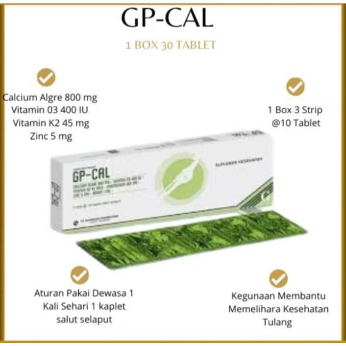 Jual GP CAL Box 30 Kaplet Menjaga Kesehatan Tulang | Shopee Indonesia