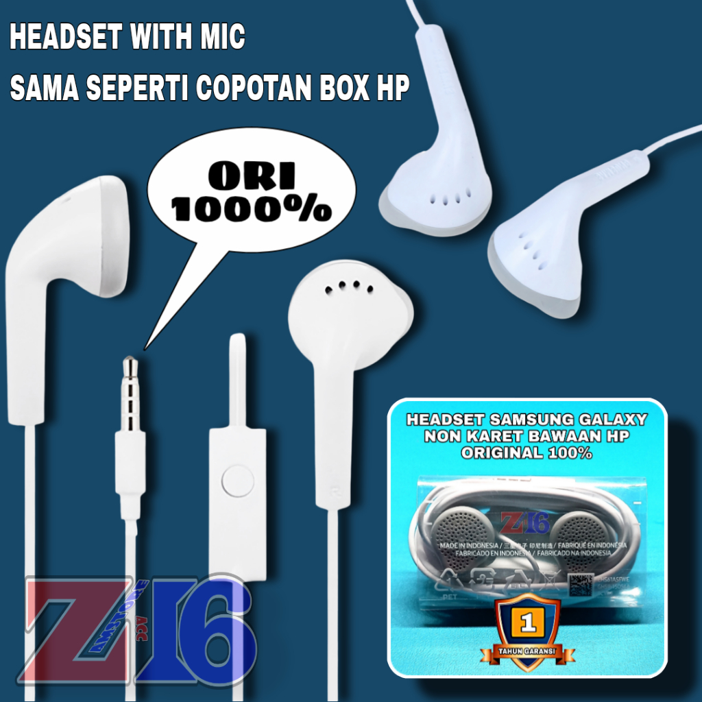 Jual [ ASLI ] HF Earphone Headset SAMSUNG TAB A7 LITE Earphone Not ...